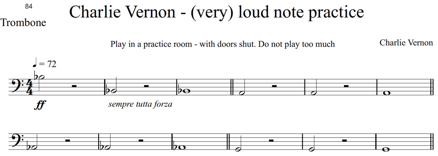 Warm-up compendium for trombone - Det Jyske Musikkonservatorium