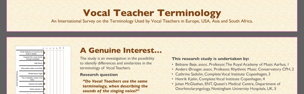 Vocal Teacher Terminology - Det Jyske Musikkonservatorium